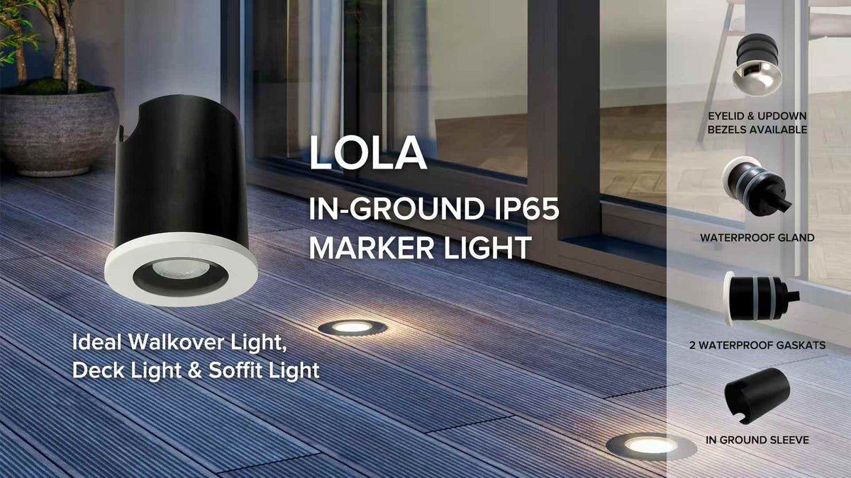 Eyelid 2.5W Lola LED Waterproof IP67 In Ground Marker Light 3000K Warm – UNO - LONDON