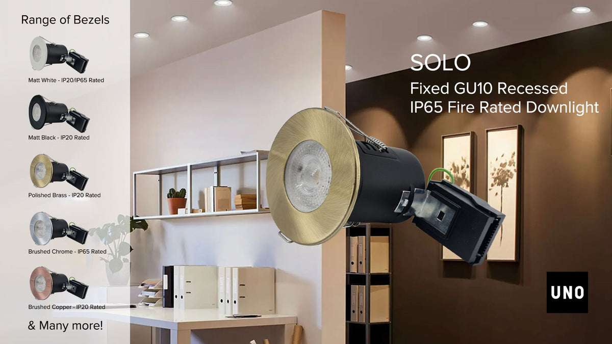 Check out our NEW SOLO Fixed GU10 Recessed IP65 Fire Rated Downlight ...