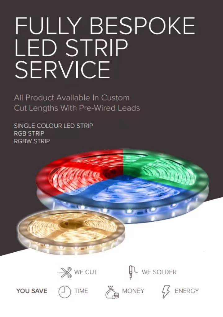 Bespoke Cut - Up to 20M Super Length Continuous Run LED COB Strip IP44 ...