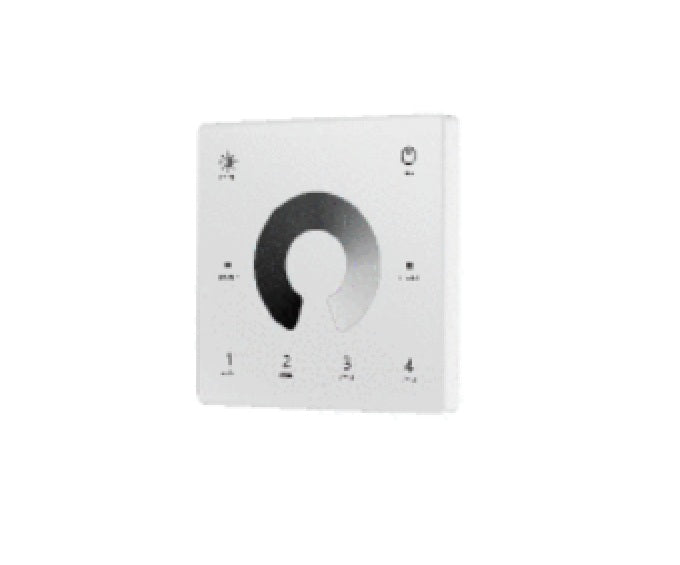 4 Zone Single Colour Precision Touch LED Wireless Wall Panel 2.4G Cont ...