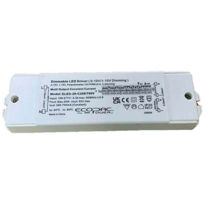 20W 1-10V Dimmable Constant Current LED Drivers, Adjustable Current Ou ...
