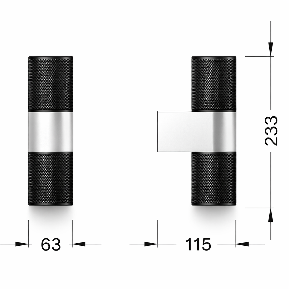 KNURLED Dark Bronze GU10 UP / DOWN IP44 Indoor/Outdoor Wall Light, Bi ...
