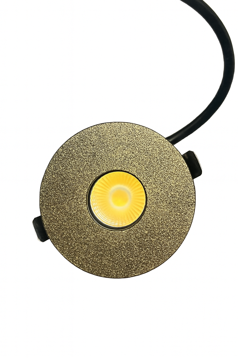 5W Nico Mini Baffle, Anti-glare Downlight Antique Brass CCT Colour Cha ...
