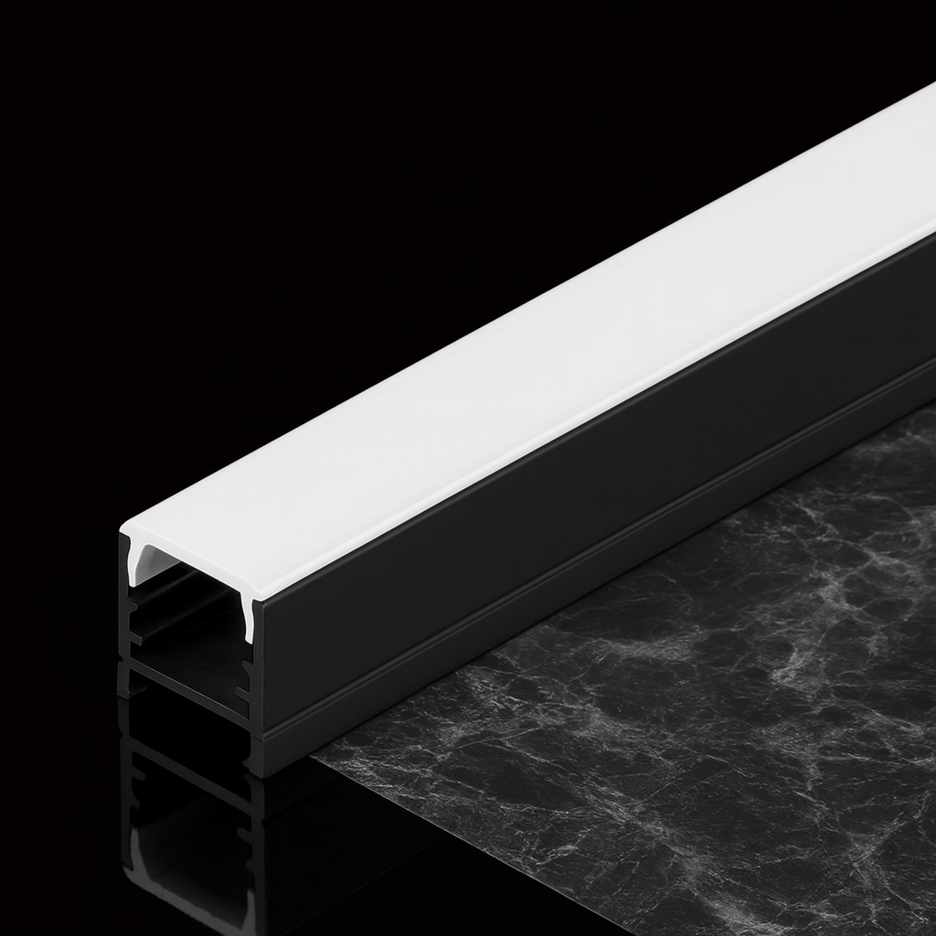 Narrow Surface Mount Aluminum / Black Profile - 5W NANO CUT ANYWHERE S ...
