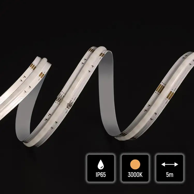 DOTLESS COB 5 or 10 Meters LED Strip IP65 14W 24V RGBW (Warm White ...